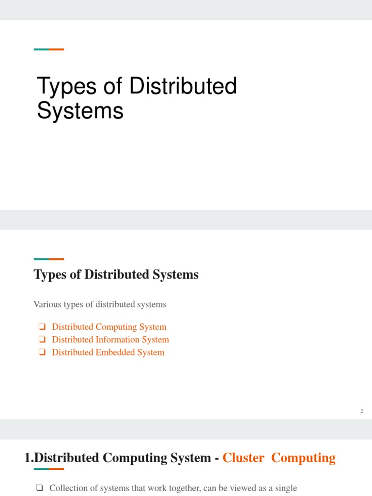 3-Types of Distributed Systems | PDF | Grid Computing | Computer Cluster