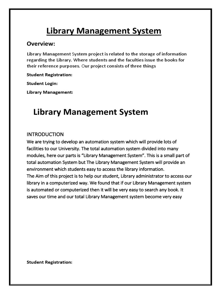 Library Management System | PDF