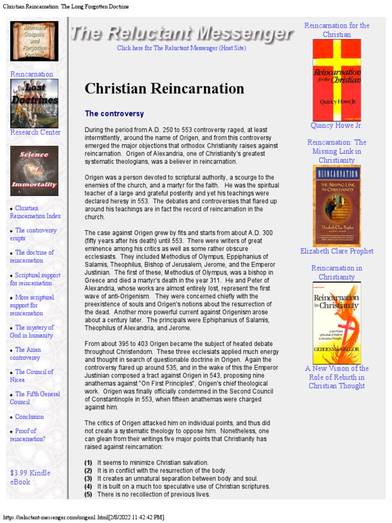 Christian Reincarnation The Long Forgotten Doctrine | PDF | Jesus | Elijah