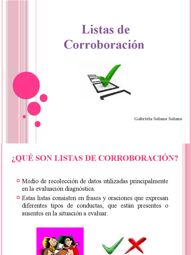 Guía sobre listas de corroboración: qué son, para qué se usan y cómo ...