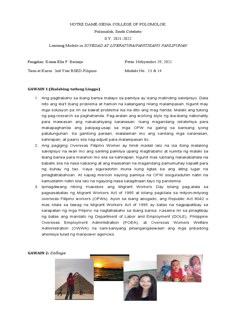 Fil 103 Week 1314 | PDF