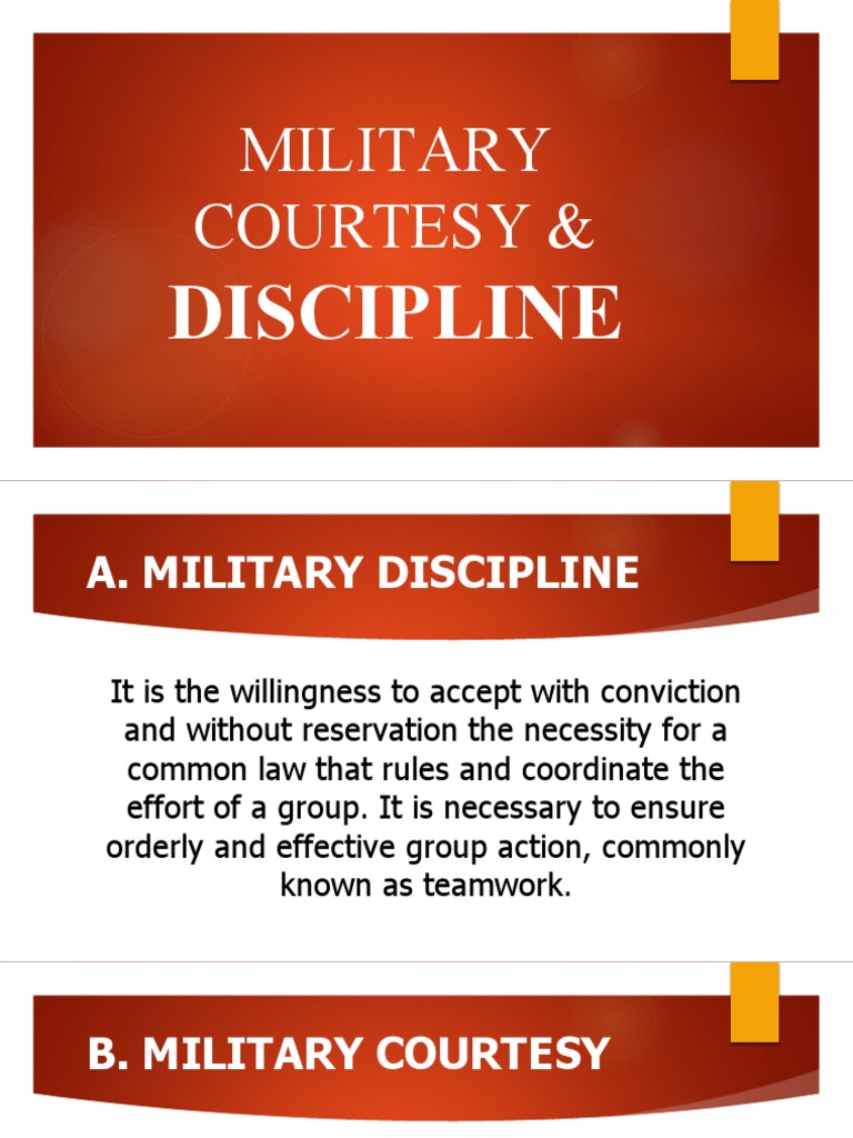 Military Courtesy and Discipline Overview | PDF | International ...