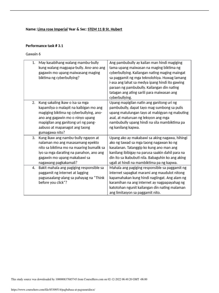 Pagbabasa at Pagsusuri | PDF