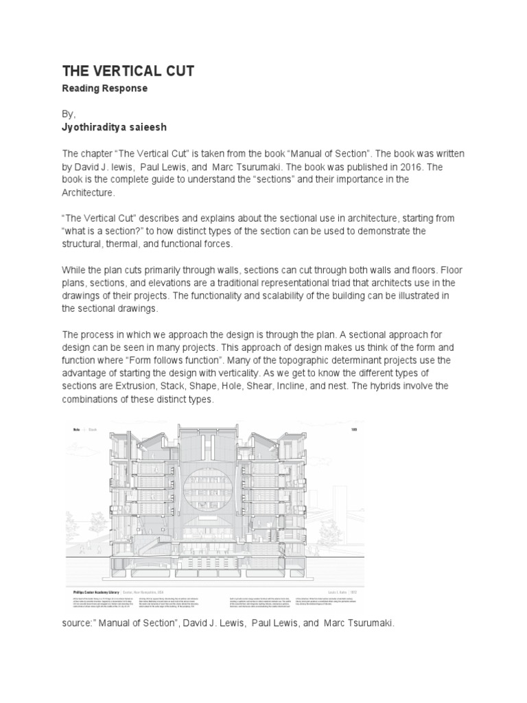 The Vertical Cut | PDF | Drawing | Extrusion