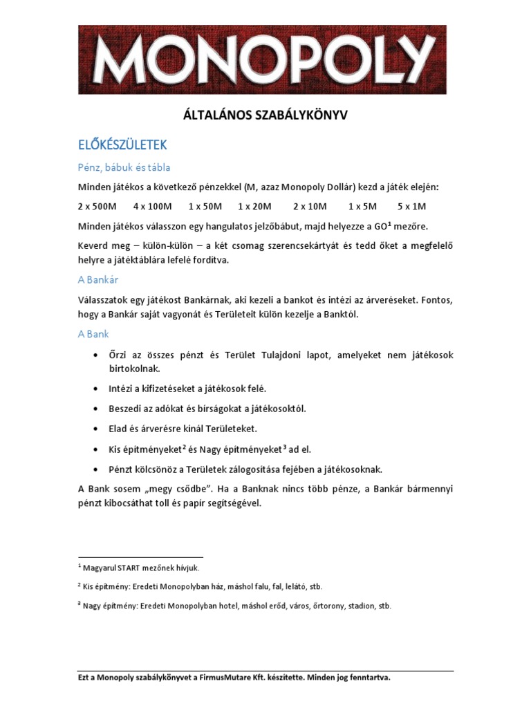 Monopoly Pokemon Kanto Rules Hungarian | PDF