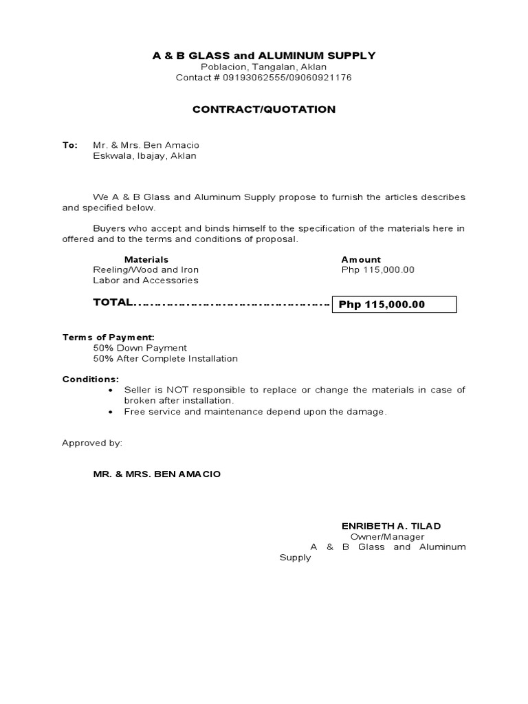 A & B gLASS AND ALUMINUM SUPPLY | PDF | Technology & Engineering