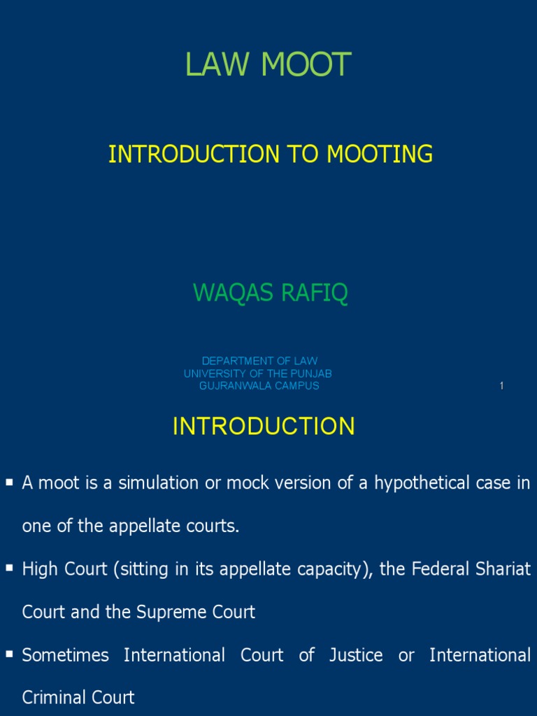 Introduction To Mooting | PDF | Appeal | Mootness