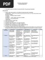 Football Skills Rubric | PDF | Teams | Games Of Physical Skill