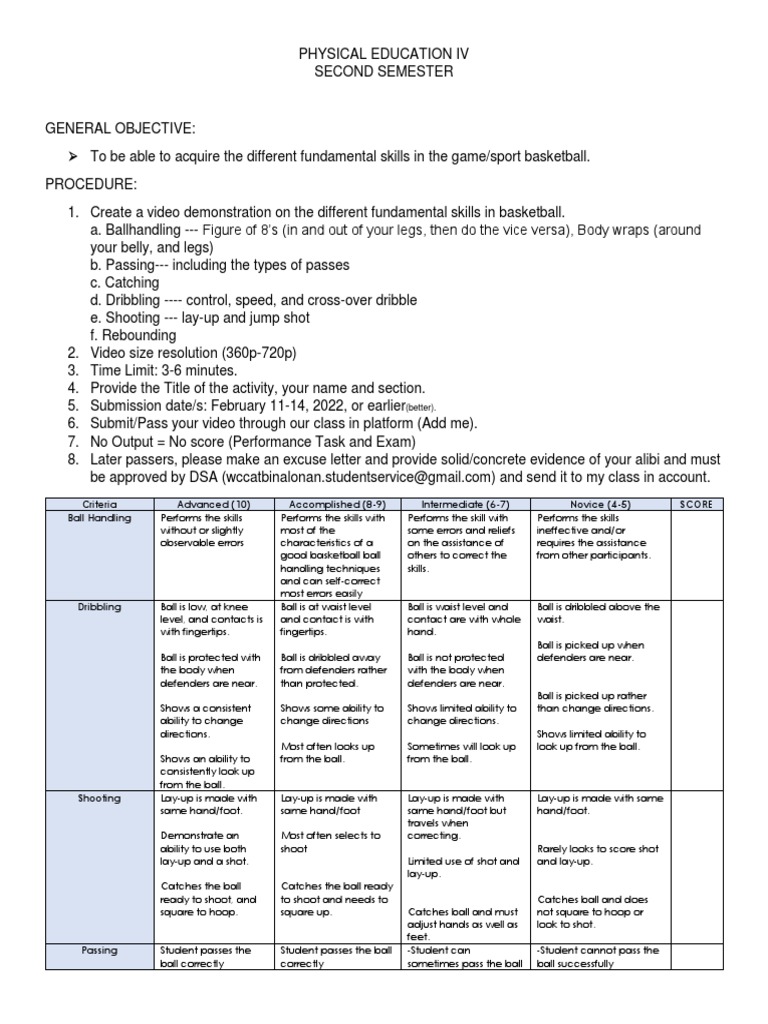 Fundamental Basketball Skills Guide | PDF