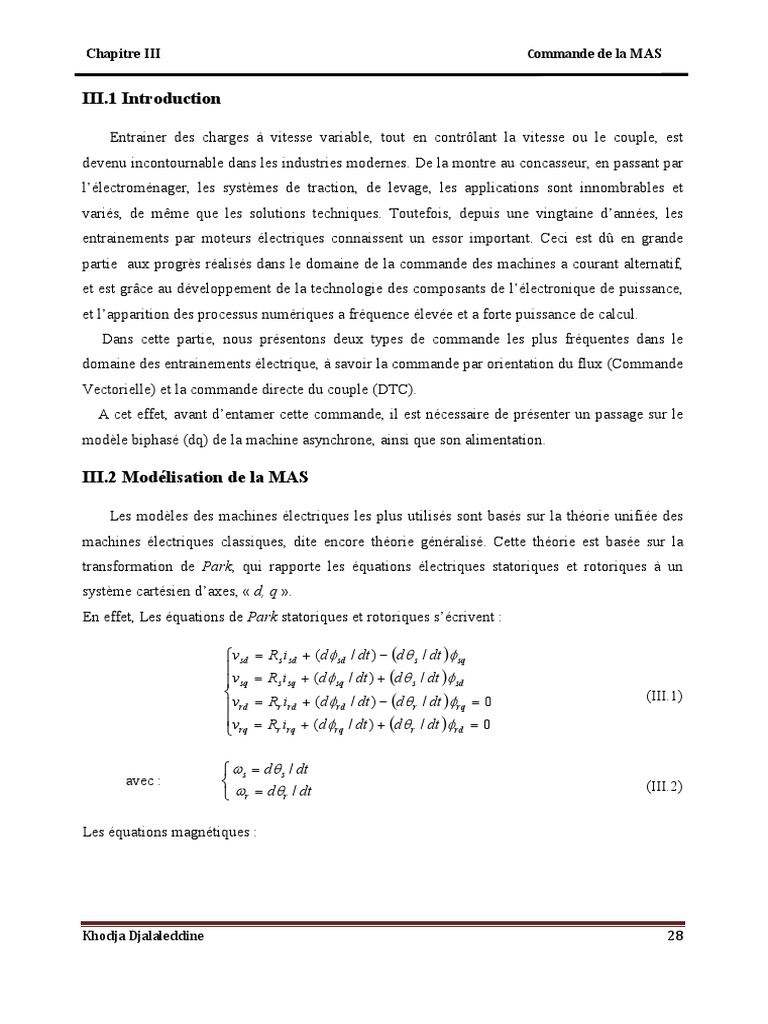 Commande Vectorielle - Commande DTC | PDF | Onduleur | Électrotechnique