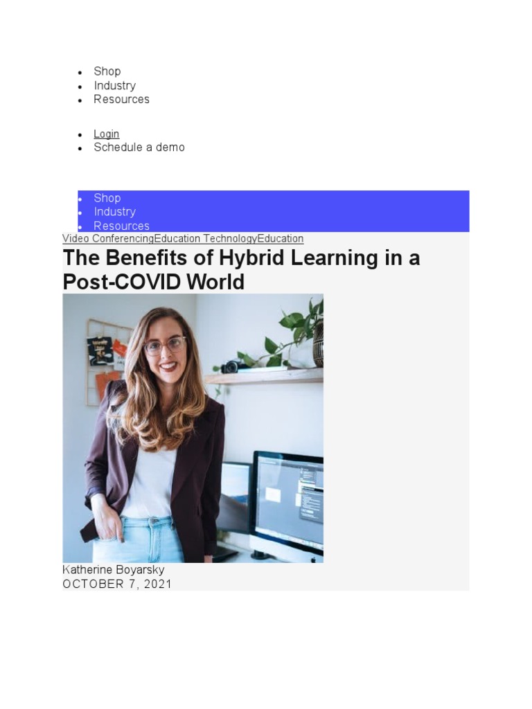 The Benefits of Hybrid Learning in A Post-COVID World: Shop Industry ...