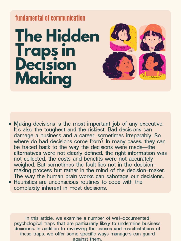 The Hidden Traps in Decision Making | PDF | Decision Making | Bias
