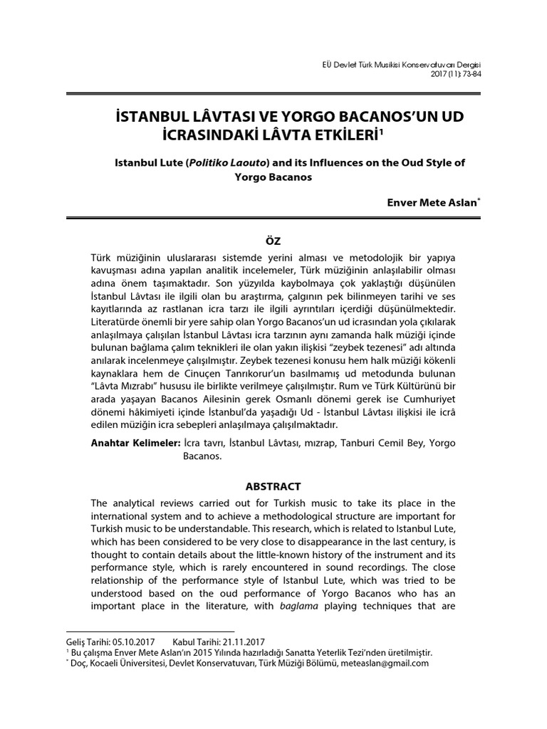 İstanbul Lavtası | PDF