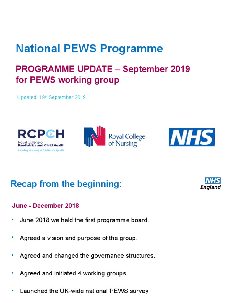 National Pews Programme Update - Sept 2019 | PDF | Evaluation | Cognition