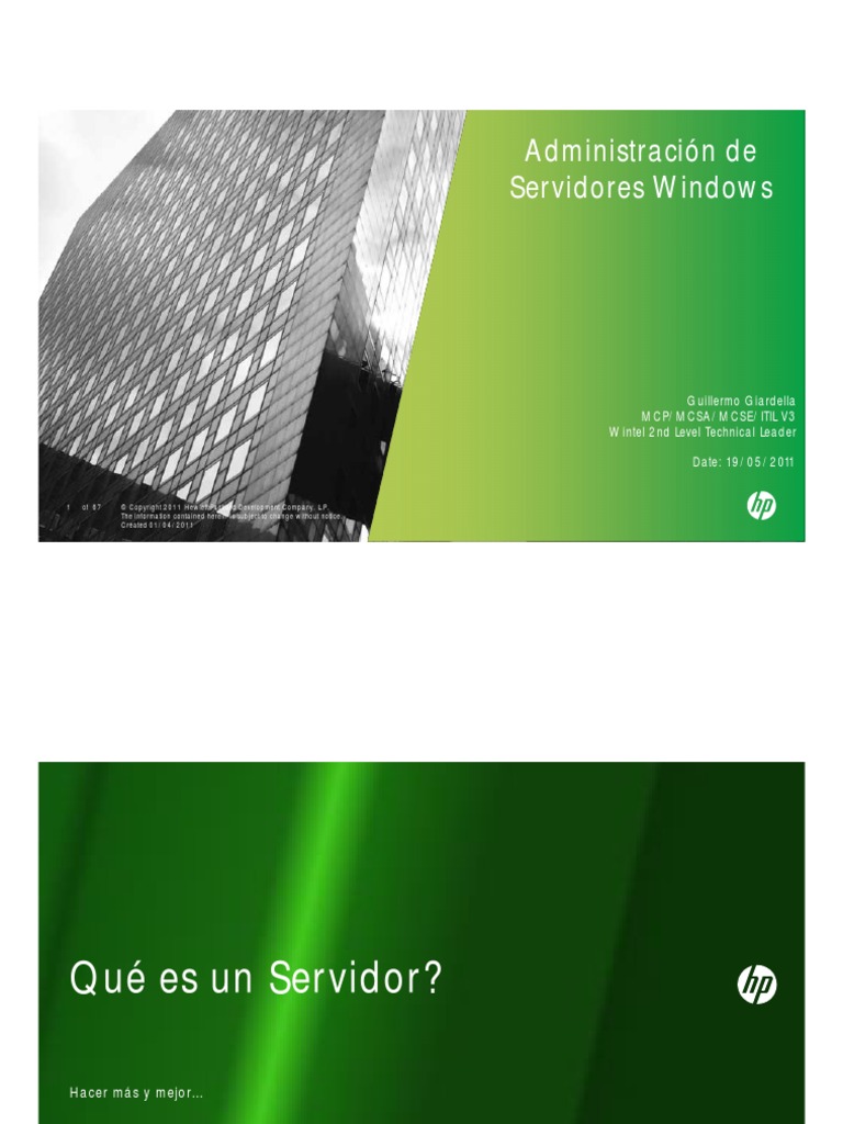 Administración de Servidores Windows | PDF | Windows Server 2008 | V Mware