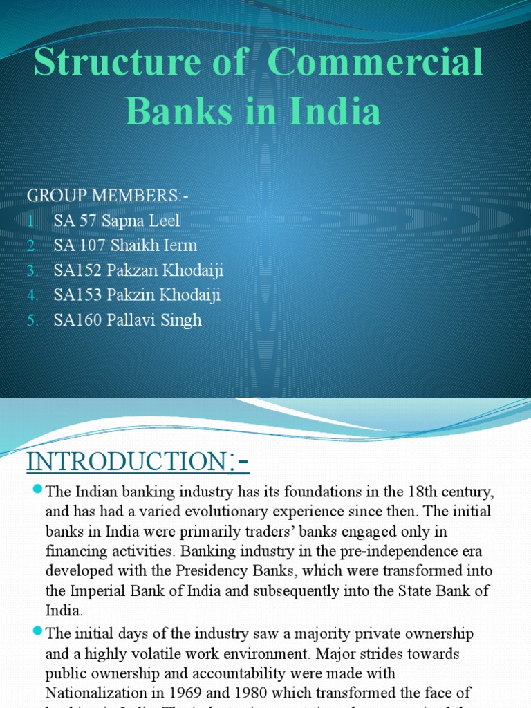 Structure of Commercial Banks in India | PDF | Banks | Cooperative