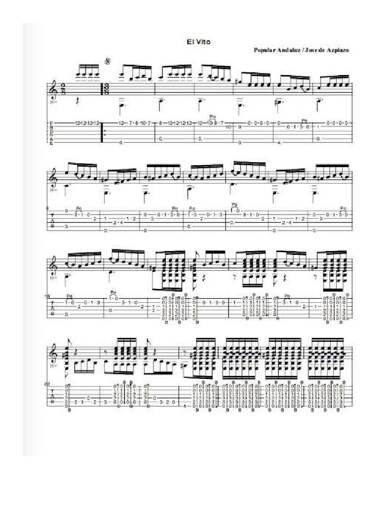 El Vito (Guitarra) | PDF