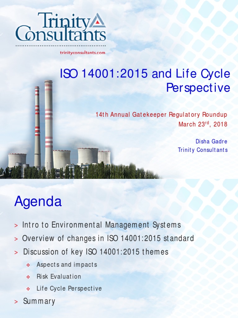 2-D2-24 ISO 14001-2015 & Life Cycle Perspective - D Gadre | PDF | Life ...