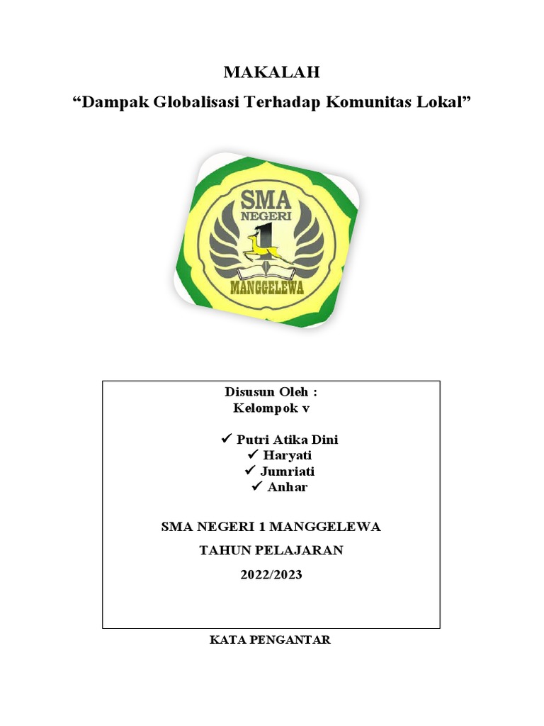 Dampak Globalisasi Terhadap Komunitas Lokal Pdf Sejarah 
