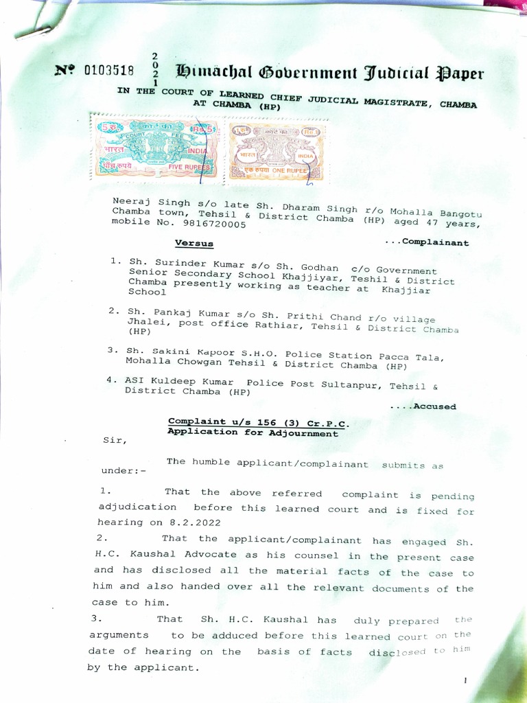 Imachal Gobernment Judicial Paper: Magistrate | PDF | Medical ...