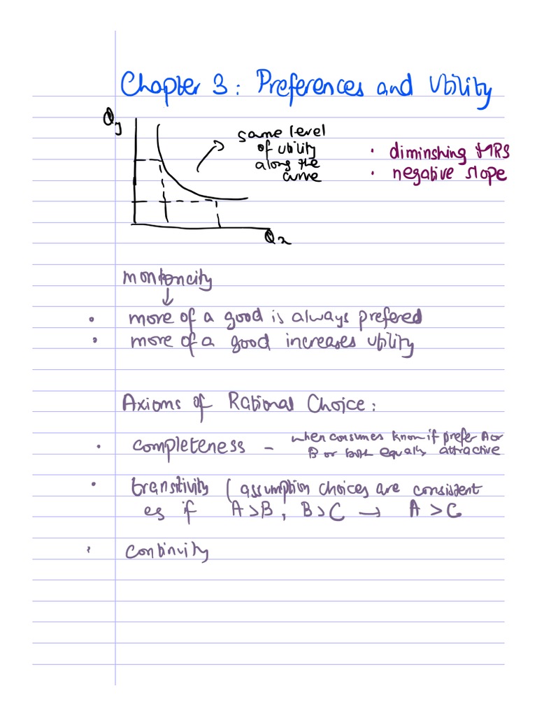 Chapter 3 - Preferences and Utility | PDF