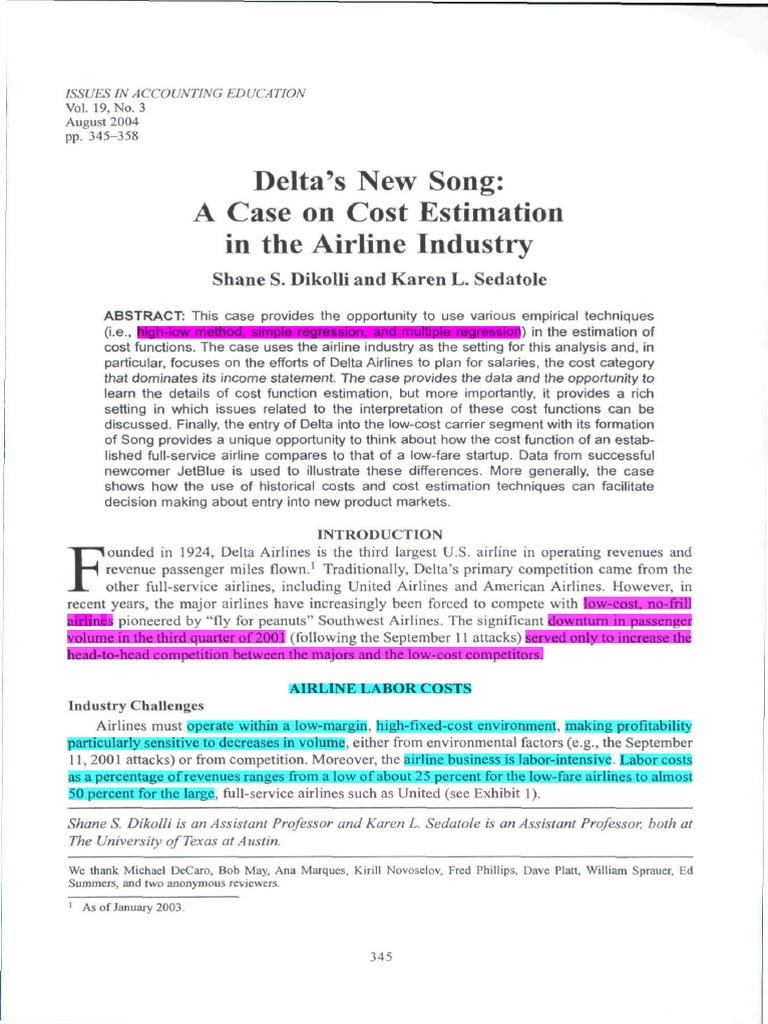 Case Study Delta Airlines | PDF | Low Cost Carrier | Delta Air Lines