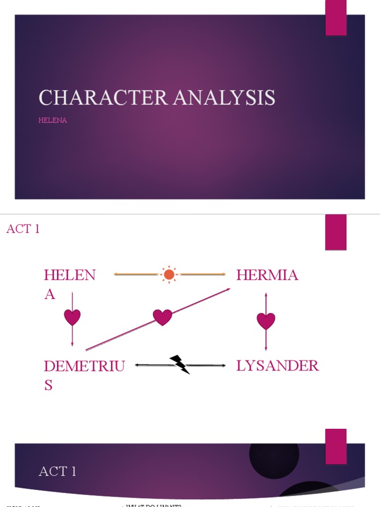 Character Analysis From Each Act | PDF | Theseus | A Midsummer Night's ...