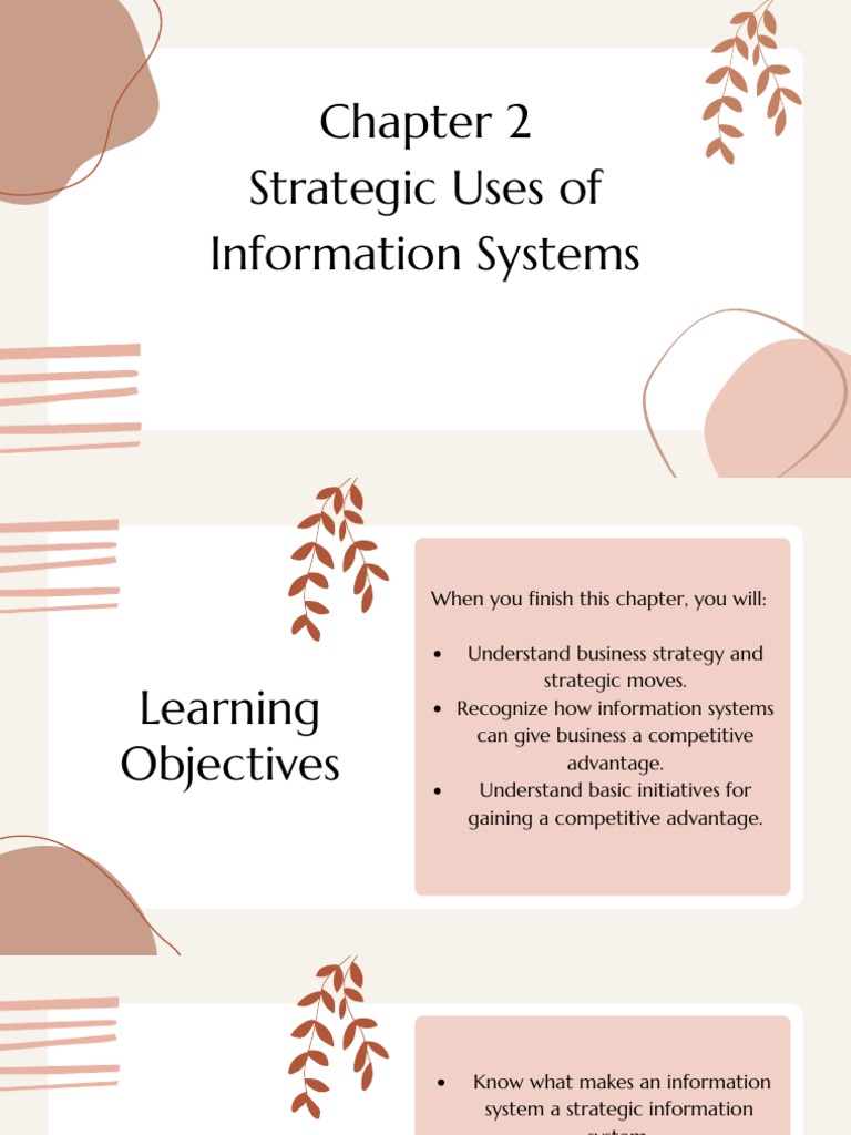 Chapter 2 Strategic Uses of Information Systems 1 | PDF | Competitive ...