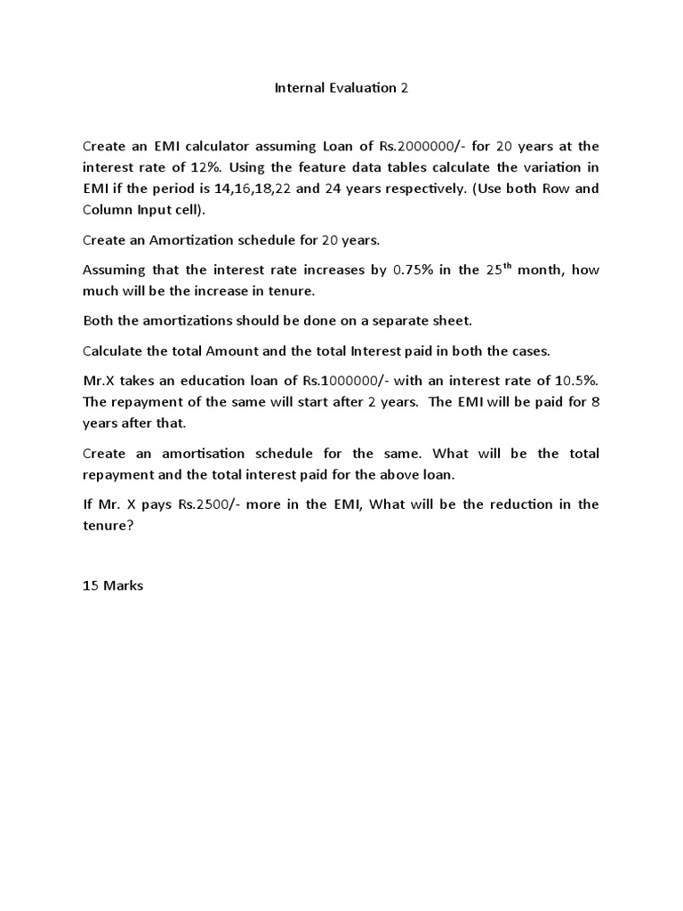 Internal Evaluation 2 (30 Marks) | PDF