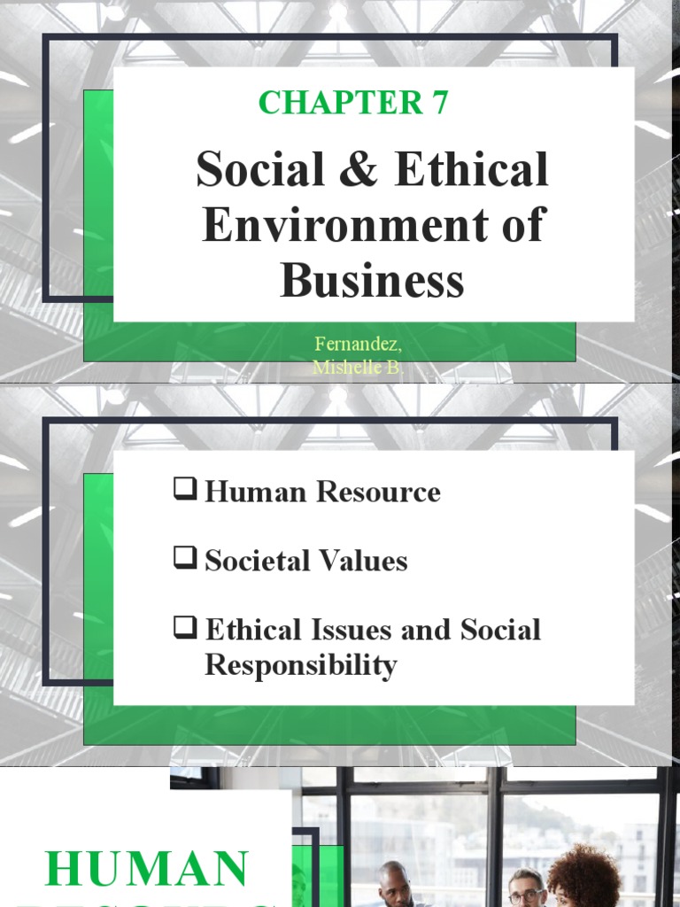 Social & Ethical Environment of Business | PDF | Business Ethics ...