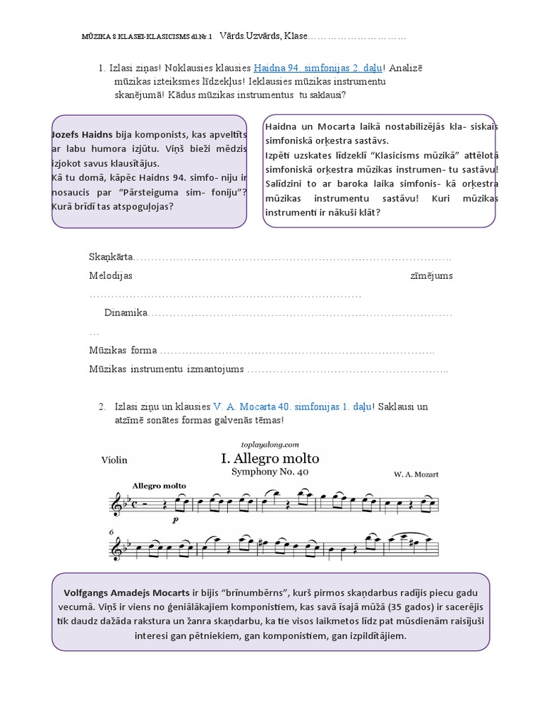 Klasicisms DL NR 1 | PDF