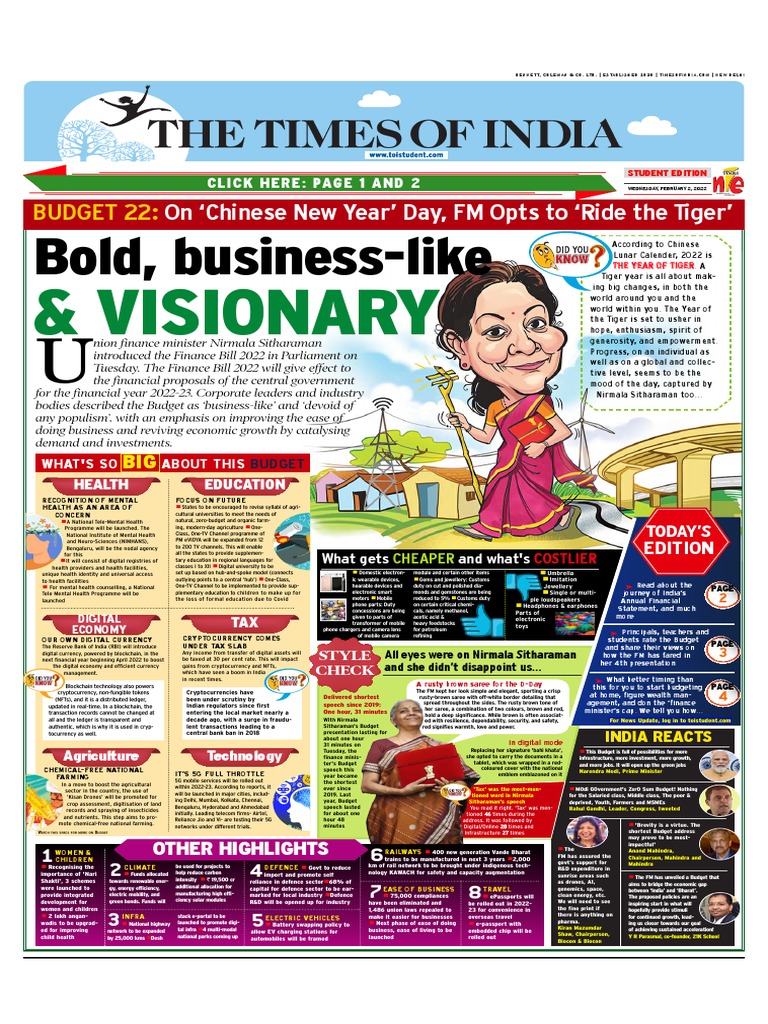 Times Nie Web Ed February 2 2022 Page1 4 | PDF | Economies