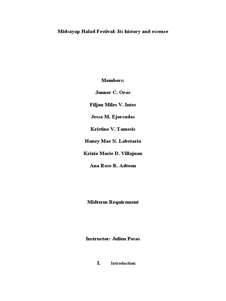 Halad Festival: Its history and essence | PDF