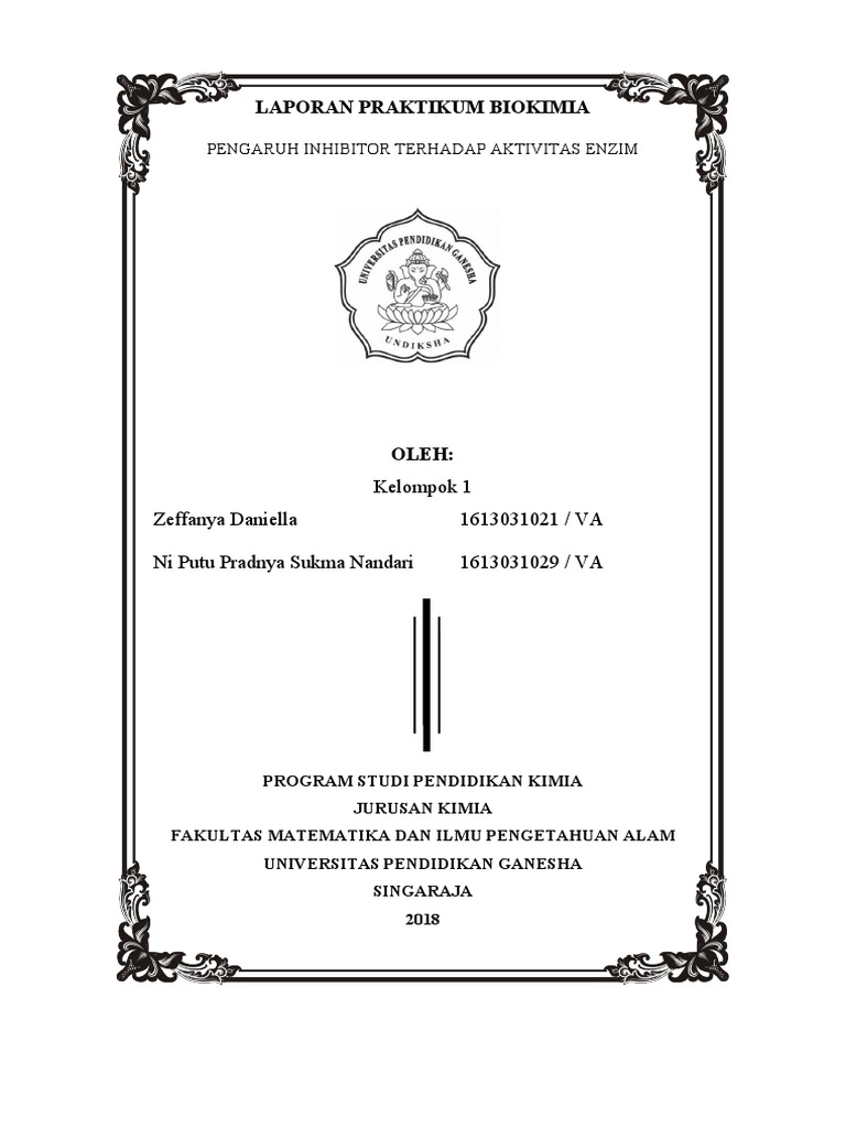 Laporan 9. Pengaruh Inhibitor Terhadap Aktivitas Enzim | PDF