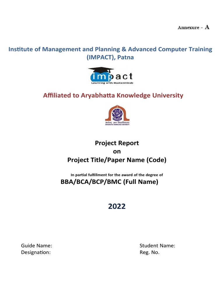 Project Report Submission Guidelines | PDF