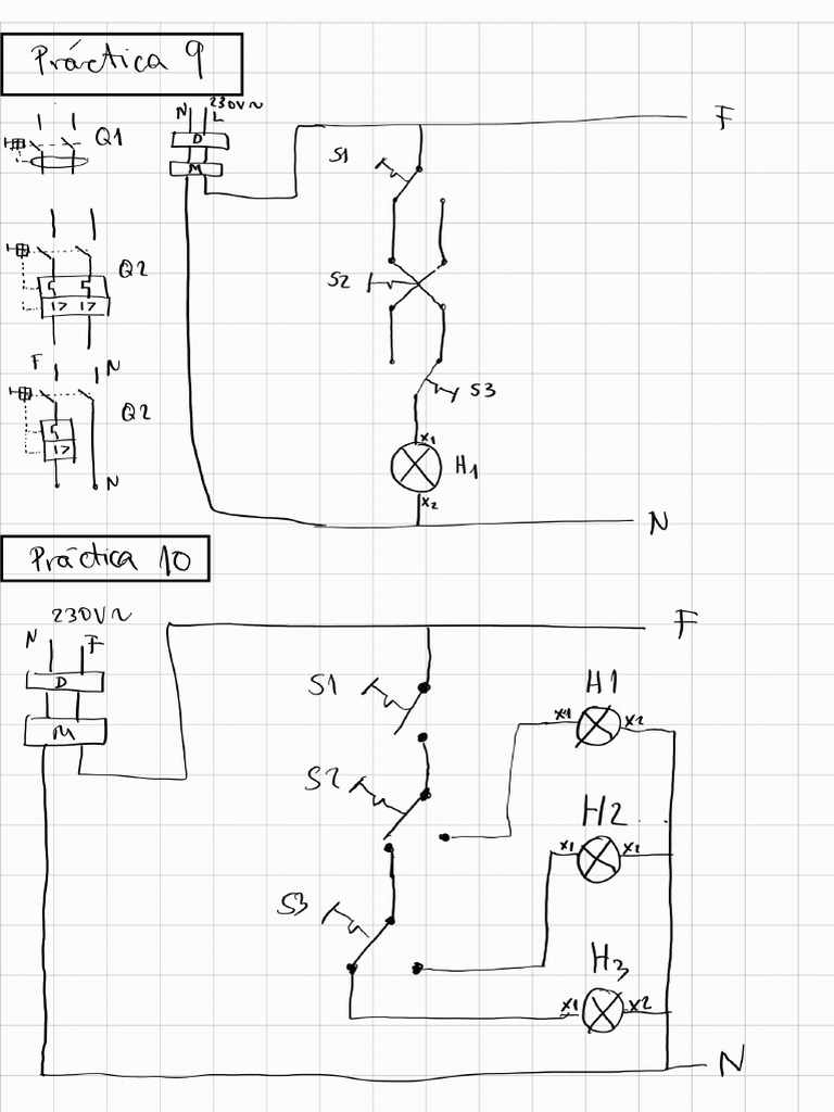 Esquemas prácticas de 9 a 12 | PDF