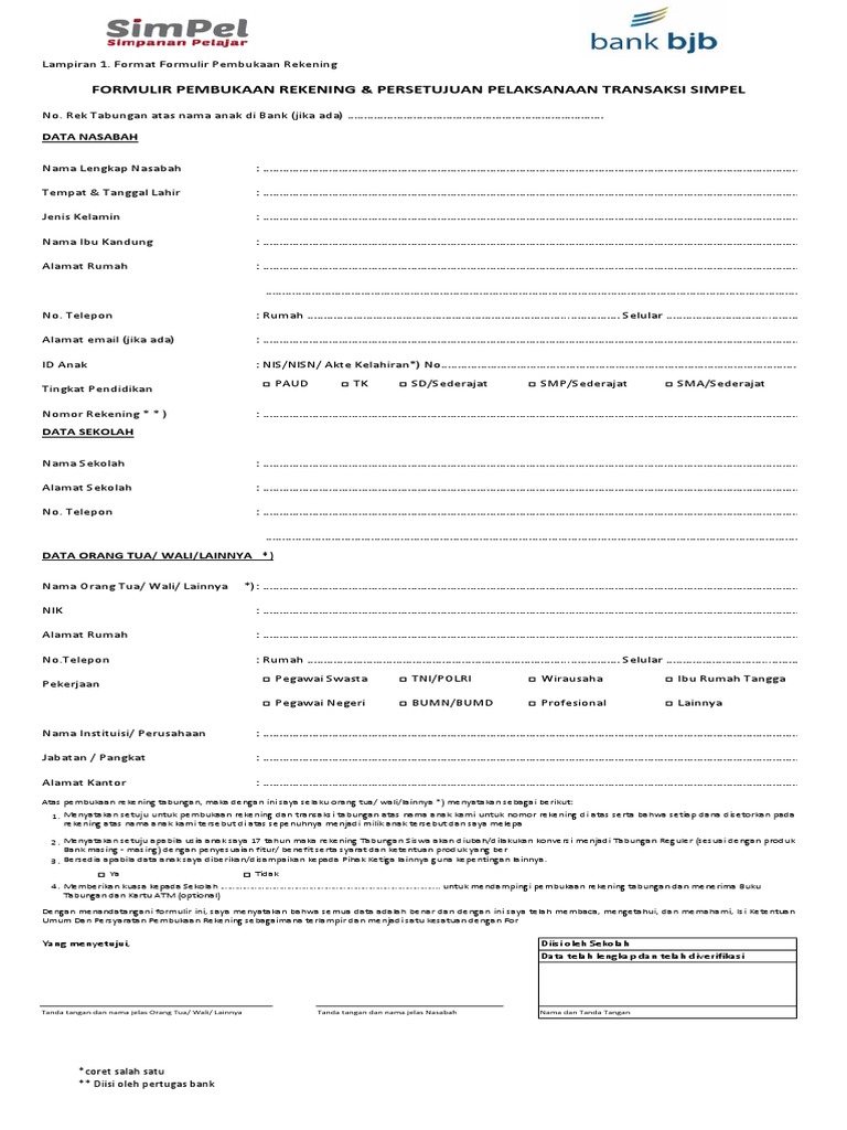 Formulir Simpel Bukrek | PDF