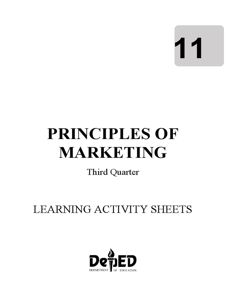 Principles of Marketing: Learning Activity Sheets | PDF | Marketing ...