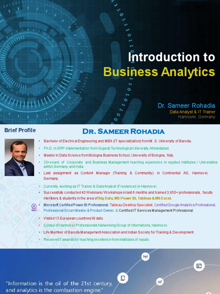 Business Analytics Overview and Insights | PDF | Big Data | Analytics