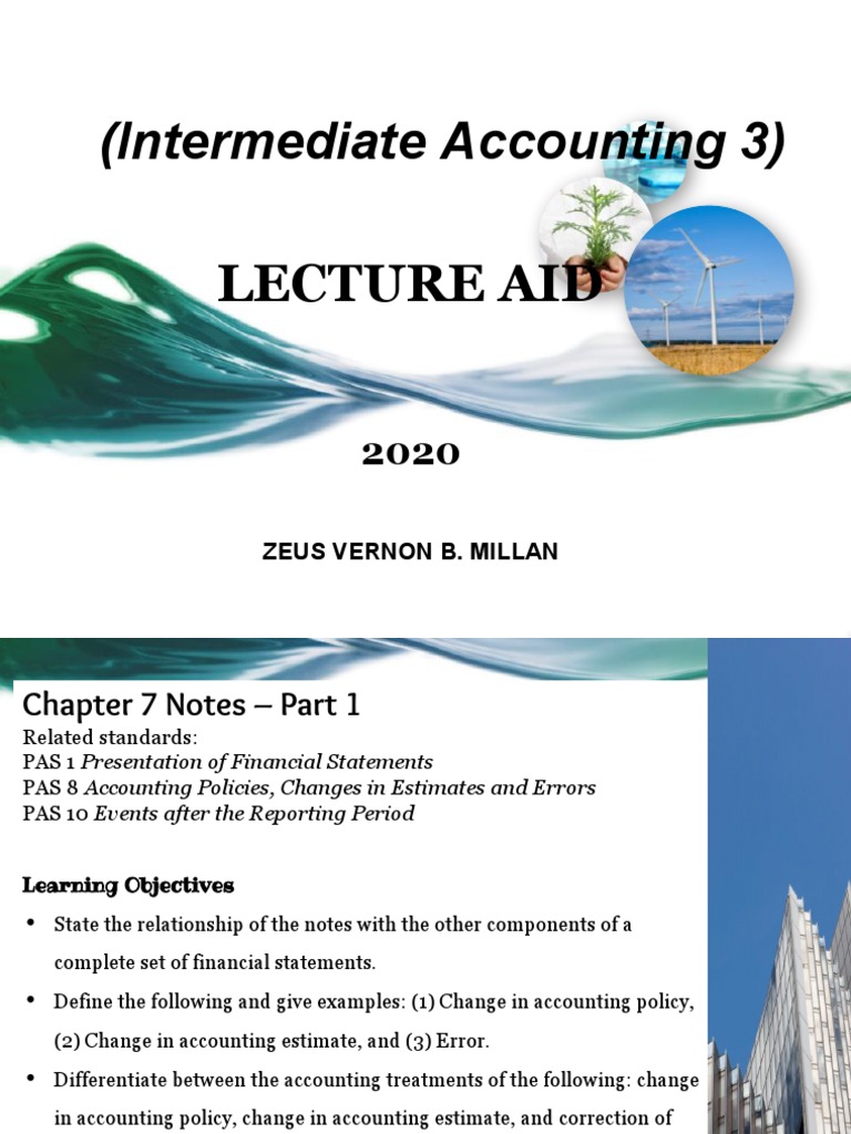 Notes To FS - Part 1 | PDF | Accounting | Financial Statement