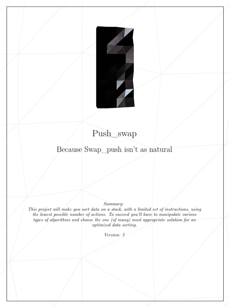 Push_swap: Optimized Stack Sorting Guide | PDF | Parameter (Computer ...