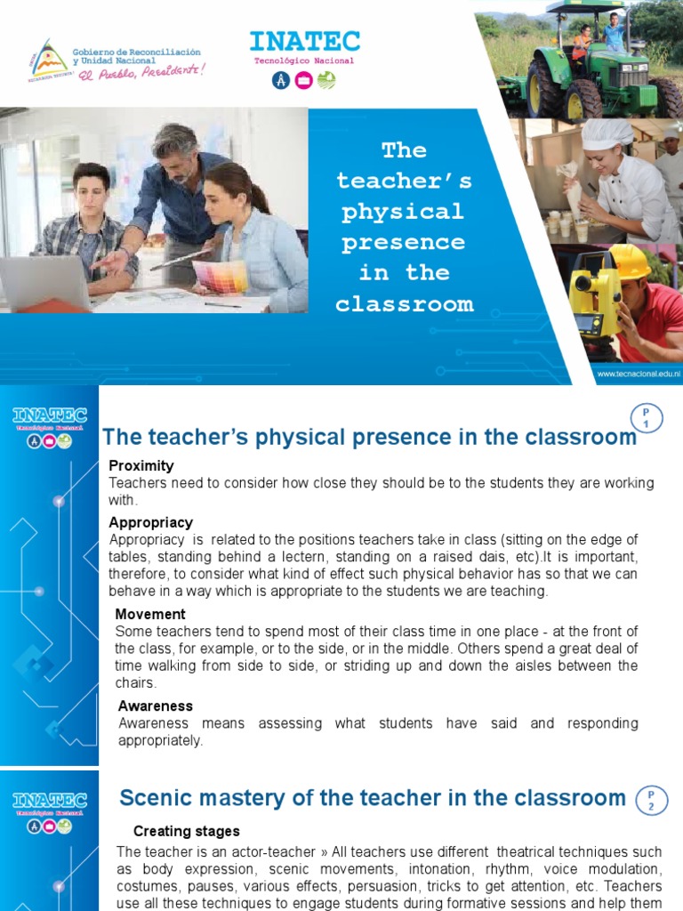 Teacher Presence and Communication Techniques | PDF | Teachers | Classroom