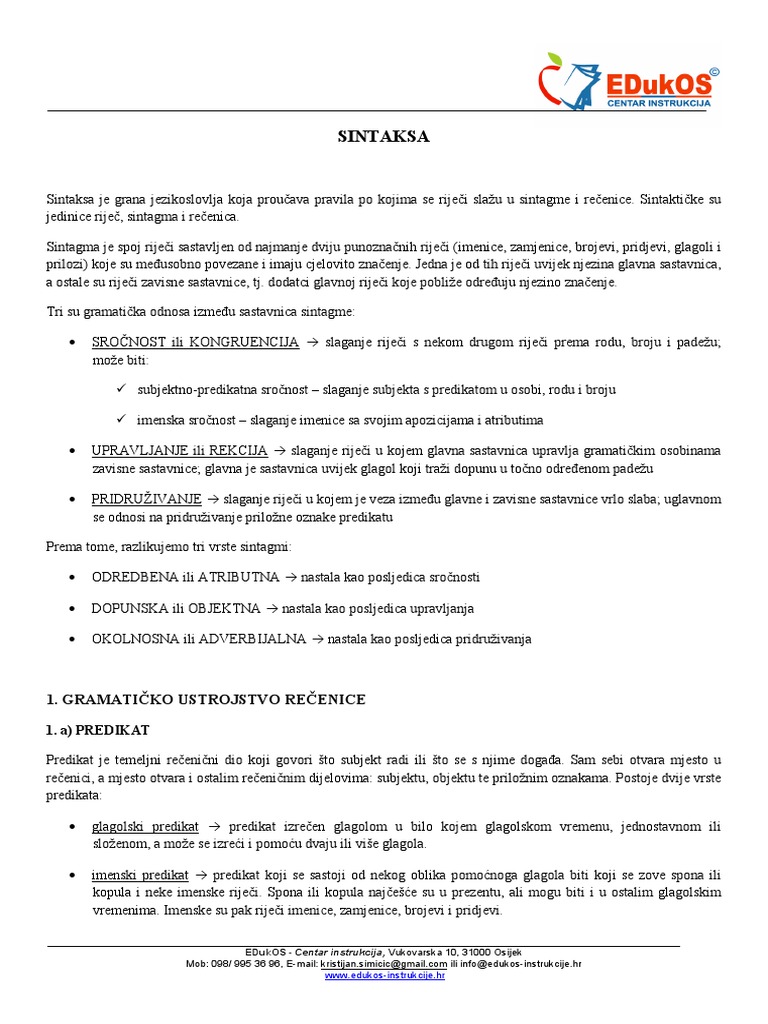 Sintaksa | PDF