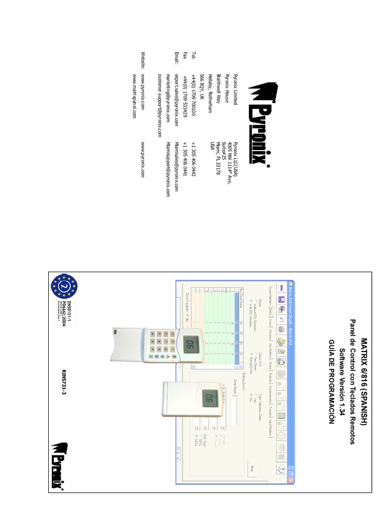 Matrix 6, 816 V1.34 - Manual de Programacion | PDF