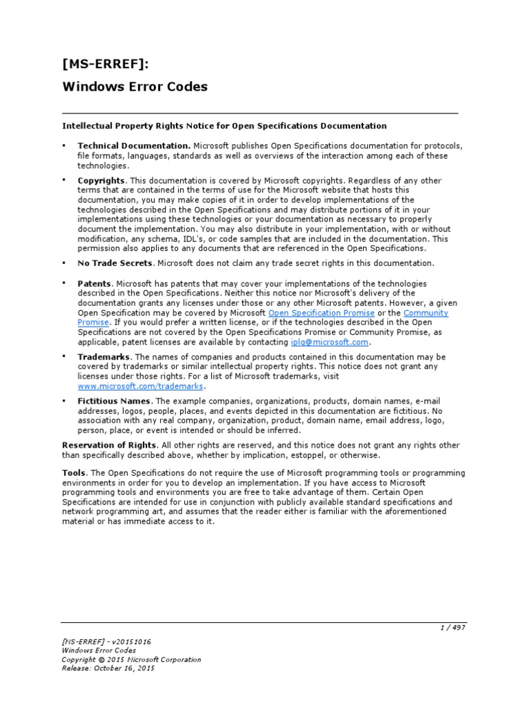 Error Codes | PDF | Remote Desktop Services | Specification (Technical ...