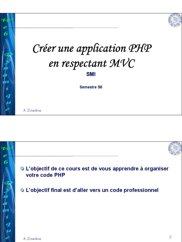 Diapos PHP MVC | PDF | Ordinateurs