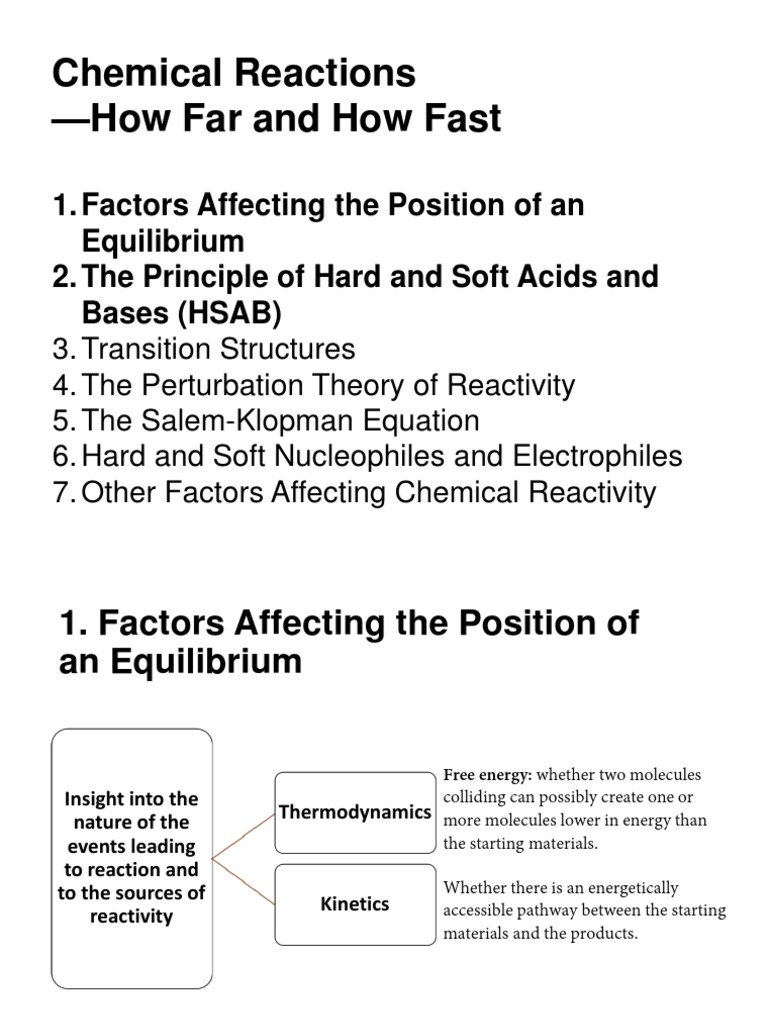 Chemical Reactions - How Far and How Fast | PDF | Acid | Chemical Reactions