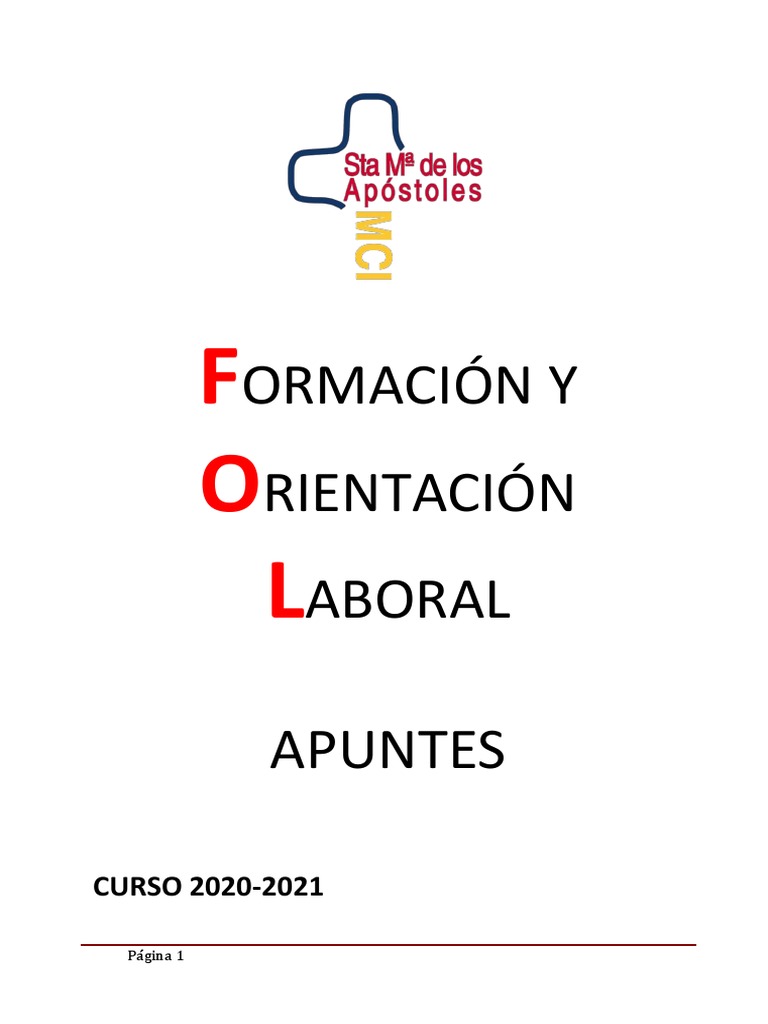 Apuntes Fol 2020 2021 | PDF | Desarrollo profesional | Salario