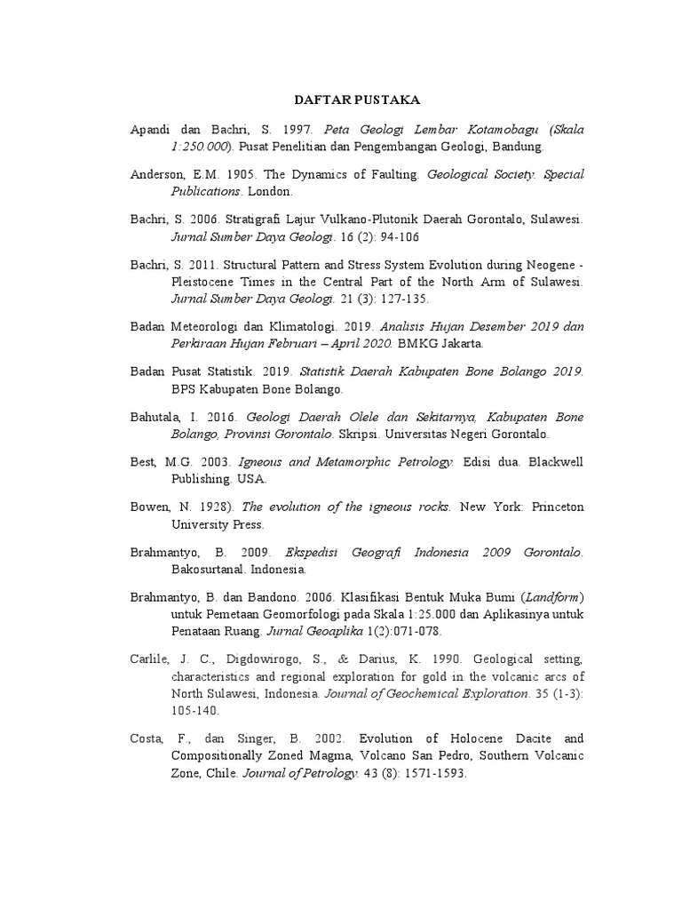 Daftar Pustaka | PDF | Batuan Beku | Geologi