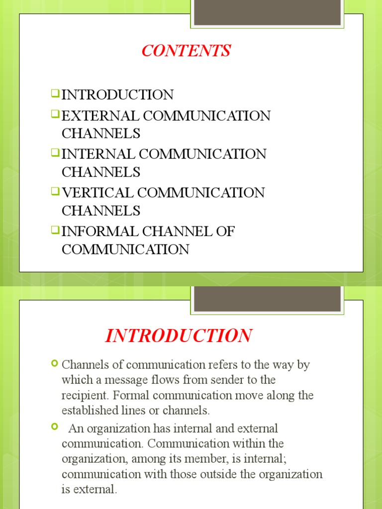 Communication Channels Guide | PDF | Communication | Information
